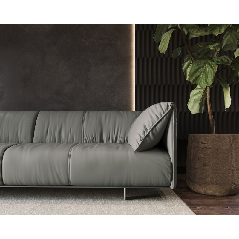 Modloft Essex Sofa 90In. In Warm Gray Leather | Wayfair